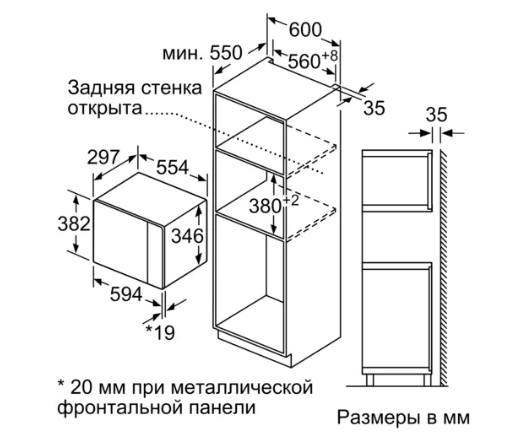 Встраиваемая СВЧ печь Bosch BEL554MS0 купить в интернет-магазине. Цена ...